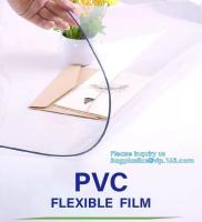China Super Clear PVC Flexible Film 0.05-8mm Thickness 50-2200mm Width Glossy Embossed Soft Vinyl Roll for sale