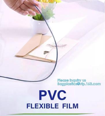 China Super Clear PVC Flexible Film 0.05-8mm Thickness 50-2200mm Width Glossy Embossed Soft Vinyl Roll for sale