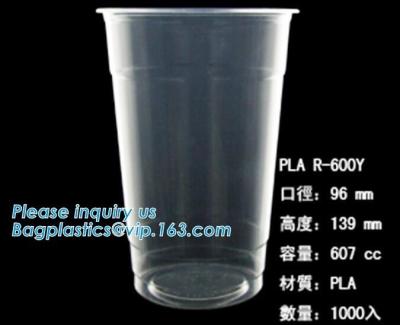 China Biodegradable PLA Compostable Cups 5oz to 24oz Cold Drink Disposable Eco Friendly for sale