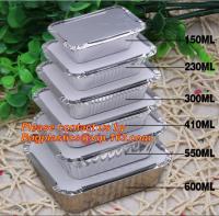 China Alloy 8011 Disposable Aluminum Foil Container Tray 750ml 13x9 Inch with Lids for sale