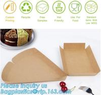China Food Grade Plastic Triangle Cake Box 11.5x10x8cm for Pizza Slice Salad Takeaway for sale