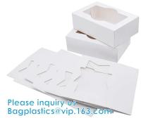 China Kraft Bakery Box Set with Window 8.75x5.75x2.75 Inch 24 Pack for Cookies Cupcakes Pastry Gift for sale
