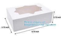 China Kraft Bakery Box Set with Window 8.75x5.75x2.75 Inch 24 Pack for Cookies Cupcakes Pastry Gift for sale
