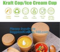 China Disposable Kraft Paper Bowl 750ml 1000ml 1300ml with Lid for Salad Soup Rice Noodles Eco Friendly for sale