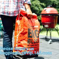 China Custom Kraft Paper Charcoal Bag 3kg to 15kg BBQ Grill Packing with Flexo Printing for sale