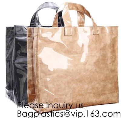 China Custom Tyvek Tote Bag 30x40cm Crossbody Waterproof Craft Paper Shopping Bag for sale