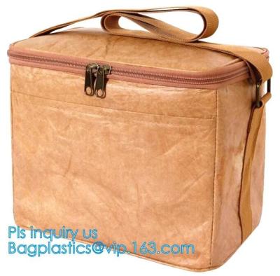 China Insulated Tyvek Lunch Bag 20x14x26cm Reusable Waterproof Tote for Work Picnic for sale