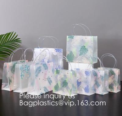 China Frosted Plastic Shopping Bags with Loop Handles 16x12x6 Inch 50 Pack Durable Retail Gift Bags for sale