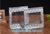 China 3Pcs Clear PVC Cosmetic Bag Set Waterproof Travel Toiletry Organizer 12x4x8 Inches for sale