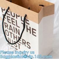 China Kraft Paper Gift Bags with Rope Handles 4 Sizes 40pcs Retail Shopping Bags Recyclable for sale