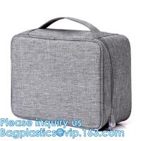China Waterproof Travel Makeup Bag Organizer 23x8x31.5cm Foldable Toiletry Duffel with Hook for sale