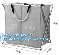 China Laundry Bag, Foldable Laundry Sorter Basket, Multi Compartments, Bedroom Clothes Storage, Washing Basket for sale