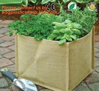 China Bulk Burlap Tote Bags Laminated Interior 16.5x13x7.25 Inch Jute Tote with Inner Zipper Pocket for sale