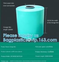 China UV Resistant Silage Bale Wrap Film 25micron 750mm x 1500m for Hay Grass Maize Protection for sale