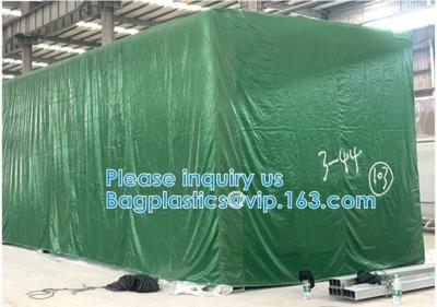 China Heavy Duty PVC Coated Polyester Tarpaulin 500gsm 1000D Waterproof Truck Cover for sale