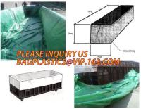 China Black Recycled PE Drawstring Dumpster Container Liners 22x8x8 ft for 30 Yard Roll Off Waste Disposal for sale