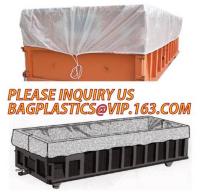 China Black Recycled PE Drawstring Dumpster Container Liners 22x8x8 ft for 30 Yard Roll Off Waste Disposal for sale