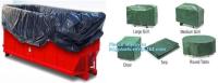 China PE Woven Tarpaulin Container Liner Bag 20ft Open Top Dry Bulk Dumpster 80-300gsm for sale