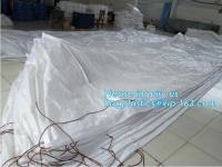 China PE Woven Tarpaulin Container Liner Bag 20ft Open Top Dry Bulk Dumpster 80-300gsm for sale