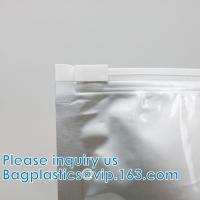 China Custom Slider Zipper Pouch Bags 80x80mm to 450x550mm Food Grade Reclosable Plastic for sale