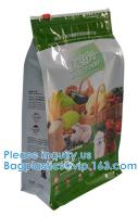 China Custom Logo Recycled Flat Bottom Pet Food Pouch 680x340mm Slide Zipper Lock for sale