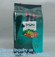China Custom Logo Recycled Flat Bottom Pet Food Pouch 680x340mm Slide Zipper Lock for sale