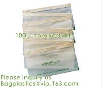 China Biodegradable PLA Corn Starch Zipper Bag 80 Micron Custom Size Compostable Packaging for Clothing Garment for sale