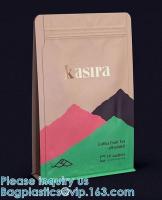 China Kraft Paper Stand Up Pouches 100 Pack 6x9 Inch Odor Proof Resealable Zip Top Heavy Duty Heat Sealable Food Storage Bags for sale
