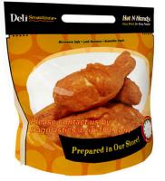 China Custom Rotisserie Chicken Bags Microwave Food Packaging with Zipper Lock 80-200 Micron for sale