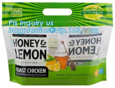 China Custom Stand Up Zipper Fruit Packing Bags for Grapes Banana Vegetables 100% Food Grade for sale