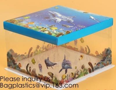 China 50 Pack Clear PET Plastic Gift Boxes 3x3x3 Inch for Food Cosmetics Party Favors for sale