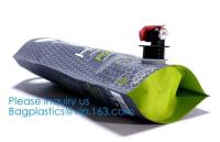 China Reusable BPA Free Plastic Drink Pouches 500ml Stand Up Miter Spout Bag for Juice Milk Coffee for sale