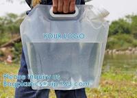 China Collapsible Water Container Bag 10L BPA Free Food Grade Plastic Storage Jug for Camping Hiking for sale
