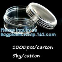 China 5g 5ml Small Cream Clear Plastic Pot With Screw Cap Cosmetic Container Empty Plastic Jar for sale