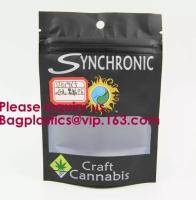 China Airtight Smell Proof Mylar Stand Up Bags with Clear Window 4x6 Inches Resealable Zipper for sale