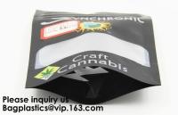 China Airtight Smell Proof Mylar Stand Up Bags with Clear Window 4x6 Inches Resealable Zipper for sale