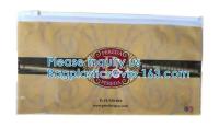 China Slider Tobacco Bags 6.5x6 Inch 4 Mil Fine Tobacco Zipper Cigar Pouches Clear Polyethylene for sale