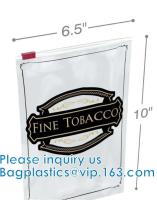 China 10x5 Inch 3 Mil Slider Lock Cigar Bags Fine Cigars Tobacco Storage LDPE Clear for sale