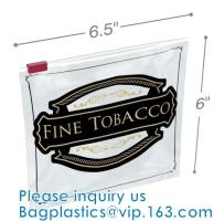 China 10x5 Inch 3 Mil Slider Lock Cigar Bags Fine Cigars Tobacco Storage LDPE Clear for sale