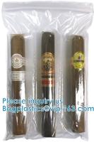 China 10x5 Inch 3 Mil Slider Lock Cigar Bags Fine Cigars Tobacco Storage LDPE Clear for sale