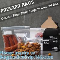 China Custom Printed LDPE Double Zipper Slider Food Storage Bags 10 Color Printing for sale