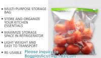 China Reusable Plastic Slider Zipper Storage Bags 12x16 Inch XL Transparent Freezer Food Bags 10 Pack for sale