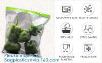 China Reusable Plastic Slider Zipper Storage Bags 12x16 Inch XL Transparent Freezer Food Bags 10 Pack for sale