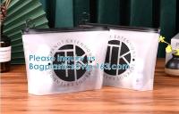 China Custom Biodegradable Cosmetic Makeup Pouch with Zipper Travel Toiletry Bag 20x15cm for sale