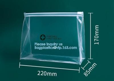 China Custom PVC Cosmetic Bag Transparent Clear Makeup Pouch 11.5x16.5cm Waterproof Reusable for sale