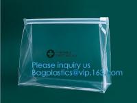China Custom PVC Cosmetic Bag Transparent Clear Makeup Pouch 11.5x16.5cm Waterproof Reusable for sale