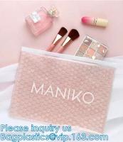 China Custom PET PE Bubble Zipper Bags 21x16cm Padded Pouch for Cosmetics Jewelry Packaging for sale