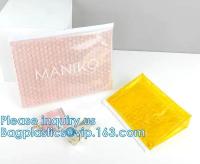 China Custom PET PE Bubble Zipper Bags 21x16cm Padded Pouch for Cosmetics Jewelry Packaging for sale