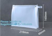 China Biodegradable PVC Transparent Cosmetic Bag Set Large 25x17x4cm Small 21x13x4cm for sale