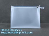 China Biodegradable PVC Transparent Cosmetic Bag Set Large 25x17x4cm Small 21x13x4cm for sale